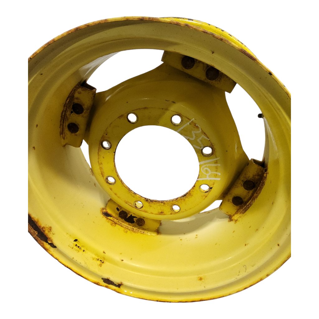 USED 8-Hole Rim with Clamp/Loop Style (groups of 2 bolts) Center for 24" Rim, John Deere Yellow ...